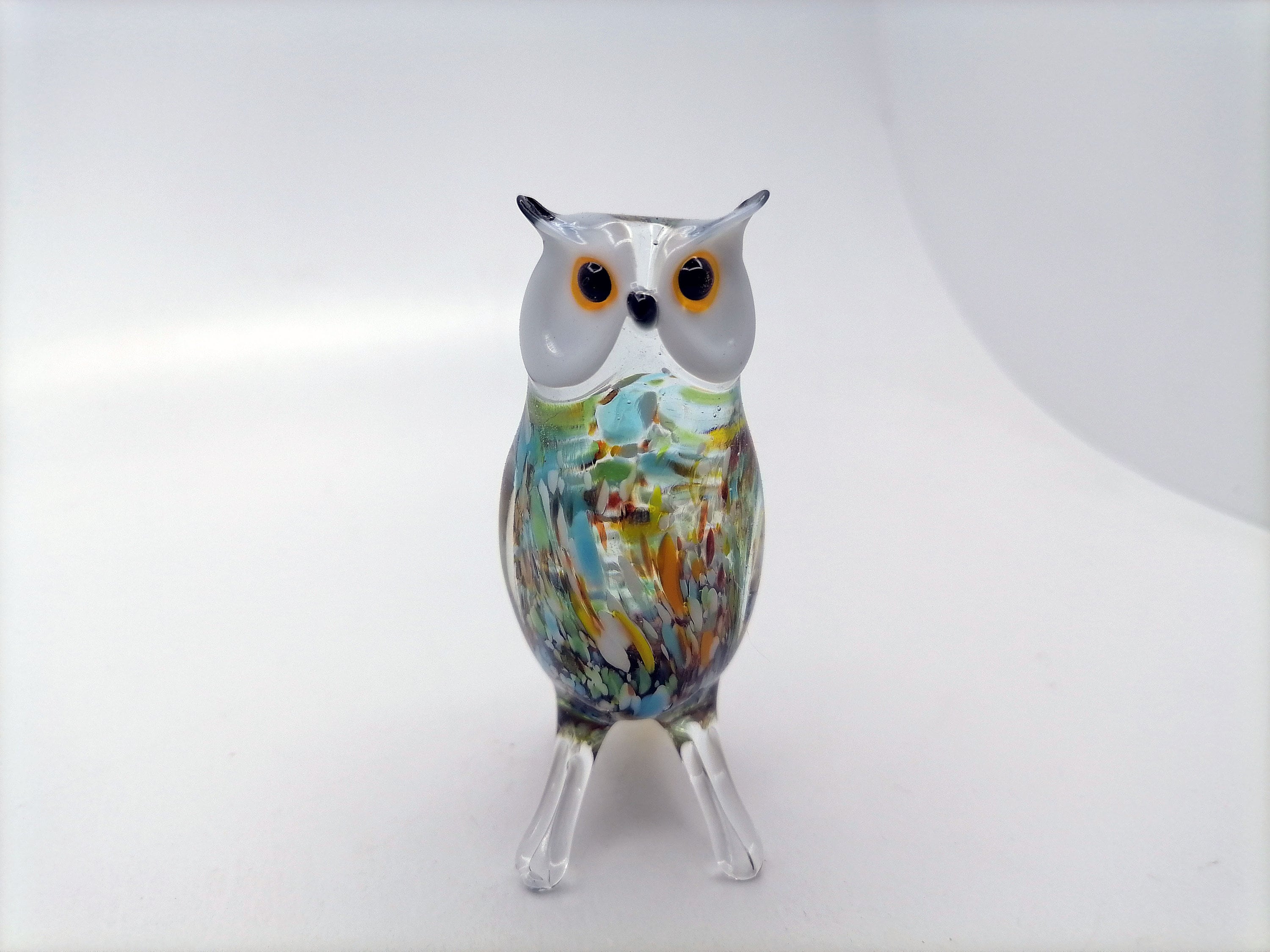 Owl collection Miniature owl Glass owl figurine Glass animal figurine ...