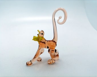 Glass Monkey Figurine | Etsy