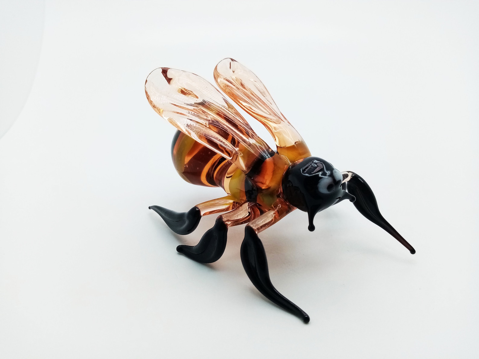 Glass Bee Figurine / Bee Collection / Glass Bee Statue / Glass | Etsy