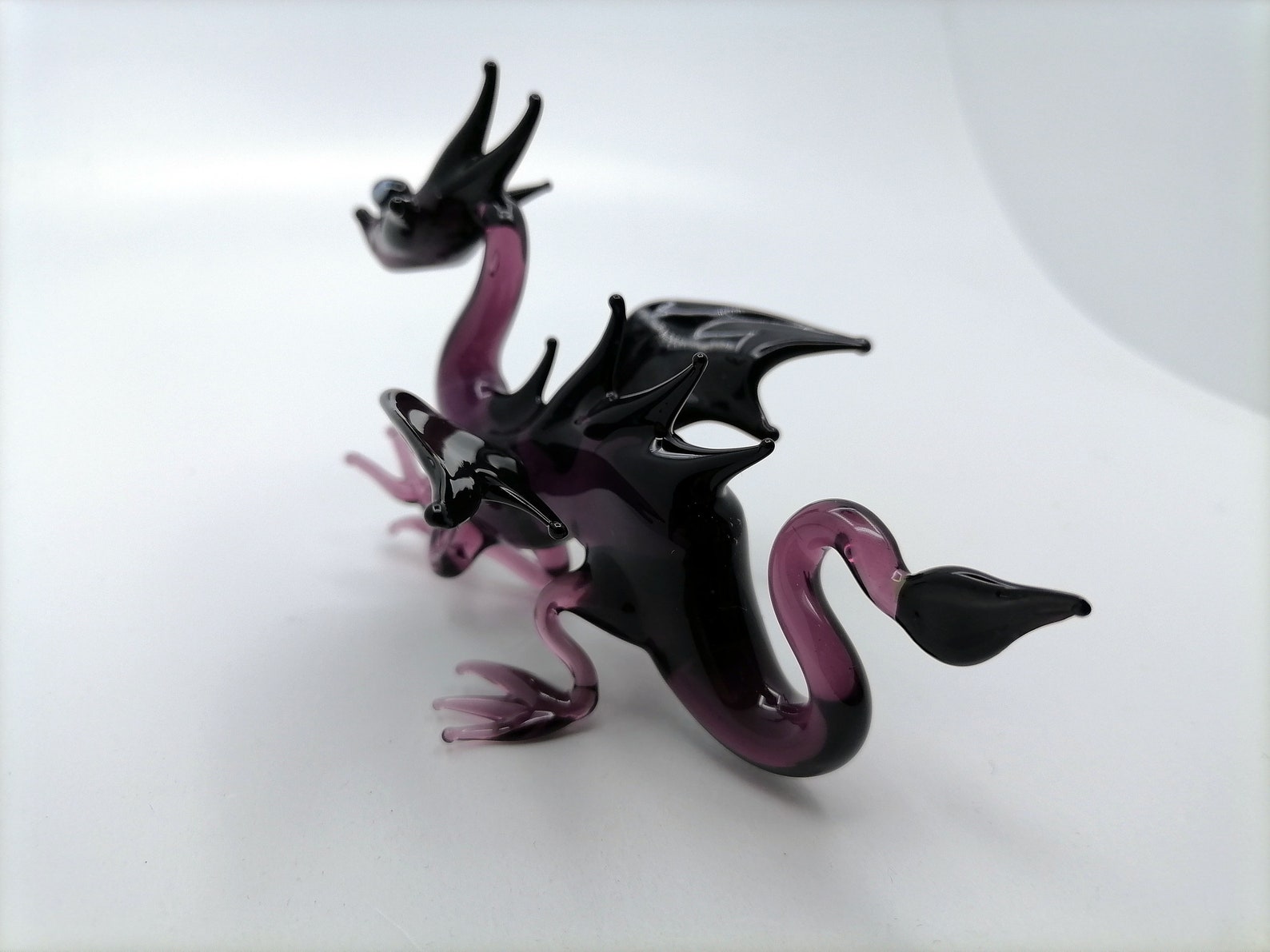 Glass dragon figurine / Dragon collection / Glass dragon | Etsy