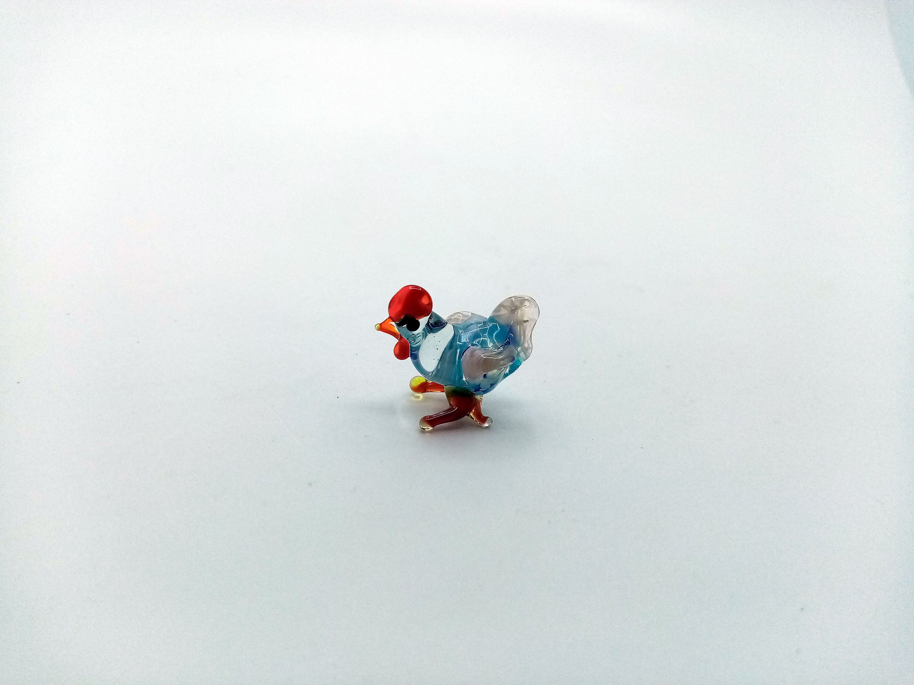 Mini Glass Chicken Figurine / Chicken Collection / Glass Mini | Etsy