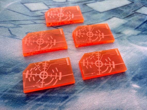 Set von 5 Cyberpunk Fluor Acryl-Token verschiedene Farben - Etsy.de