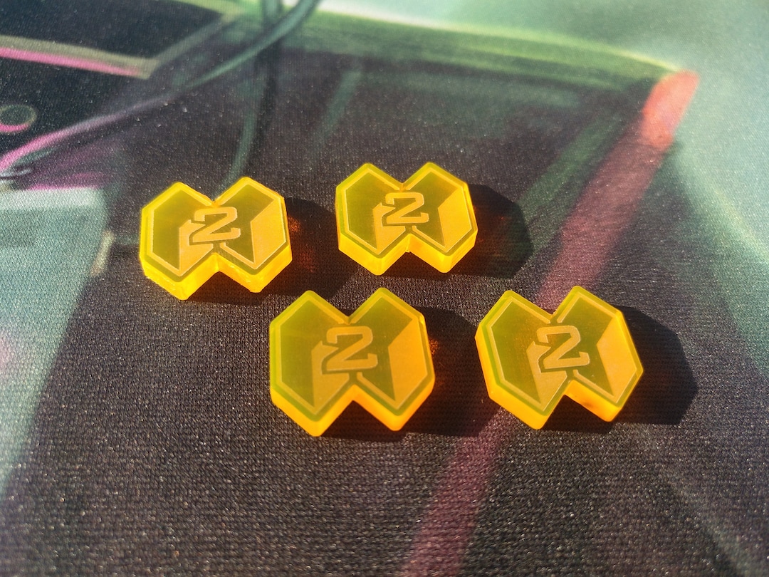 Set of 4 Tokens of 2 Credits different Colors - Etsy