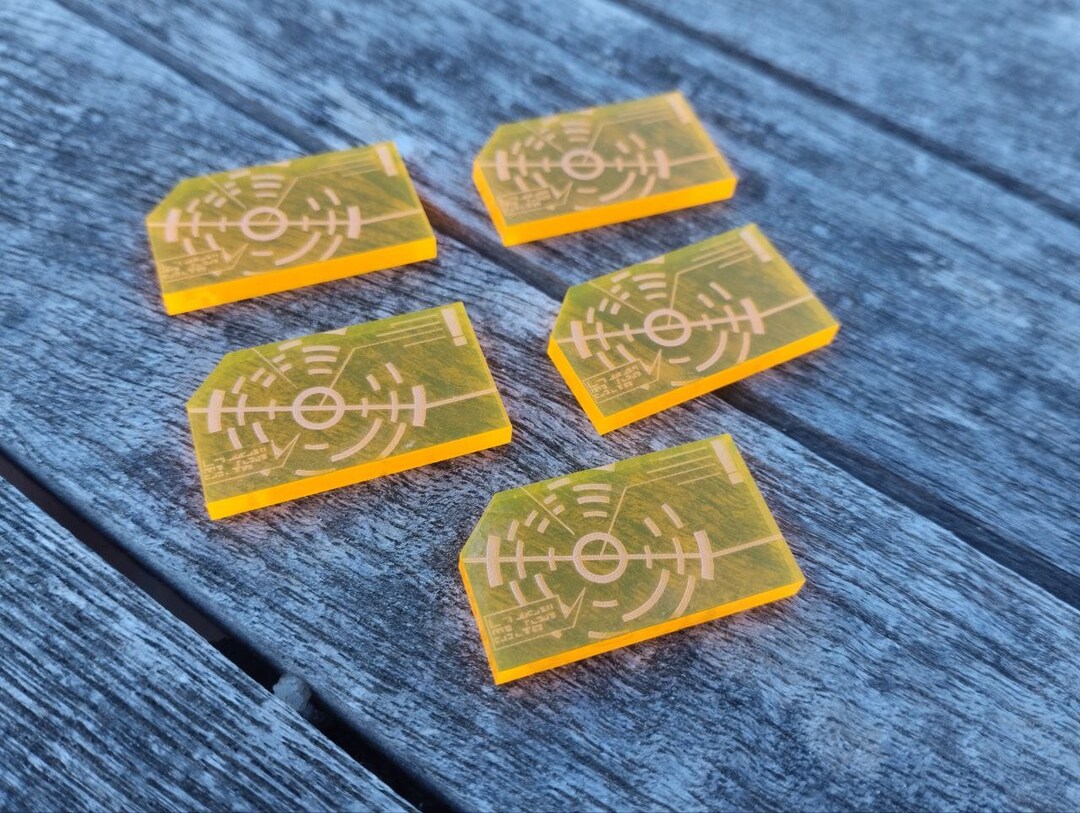 Set mit 5 Cyberpunk-Fluor-Acryl-Tokens verschiedene Farben - Etsy.de