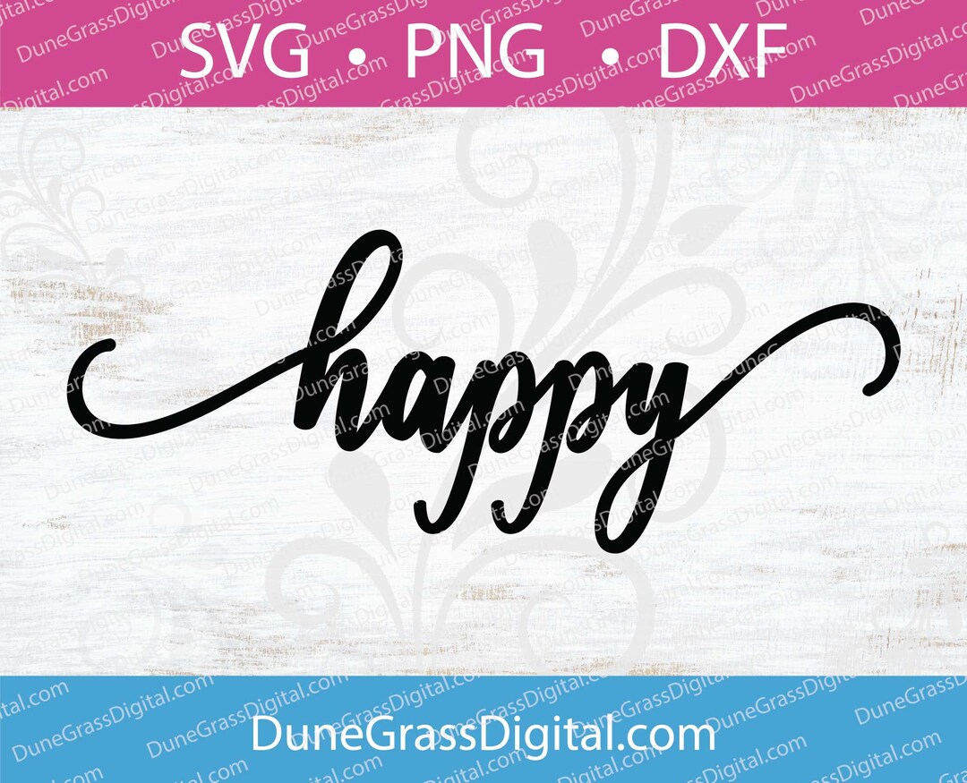 Happy Placecard SVG Digital Download Cut Files for - Etsy