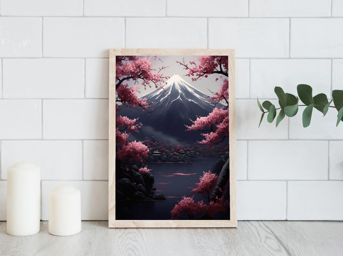 Scarlet Japan Japanese Landscape | Poster | Wall Art | Home Decor | - Etsy