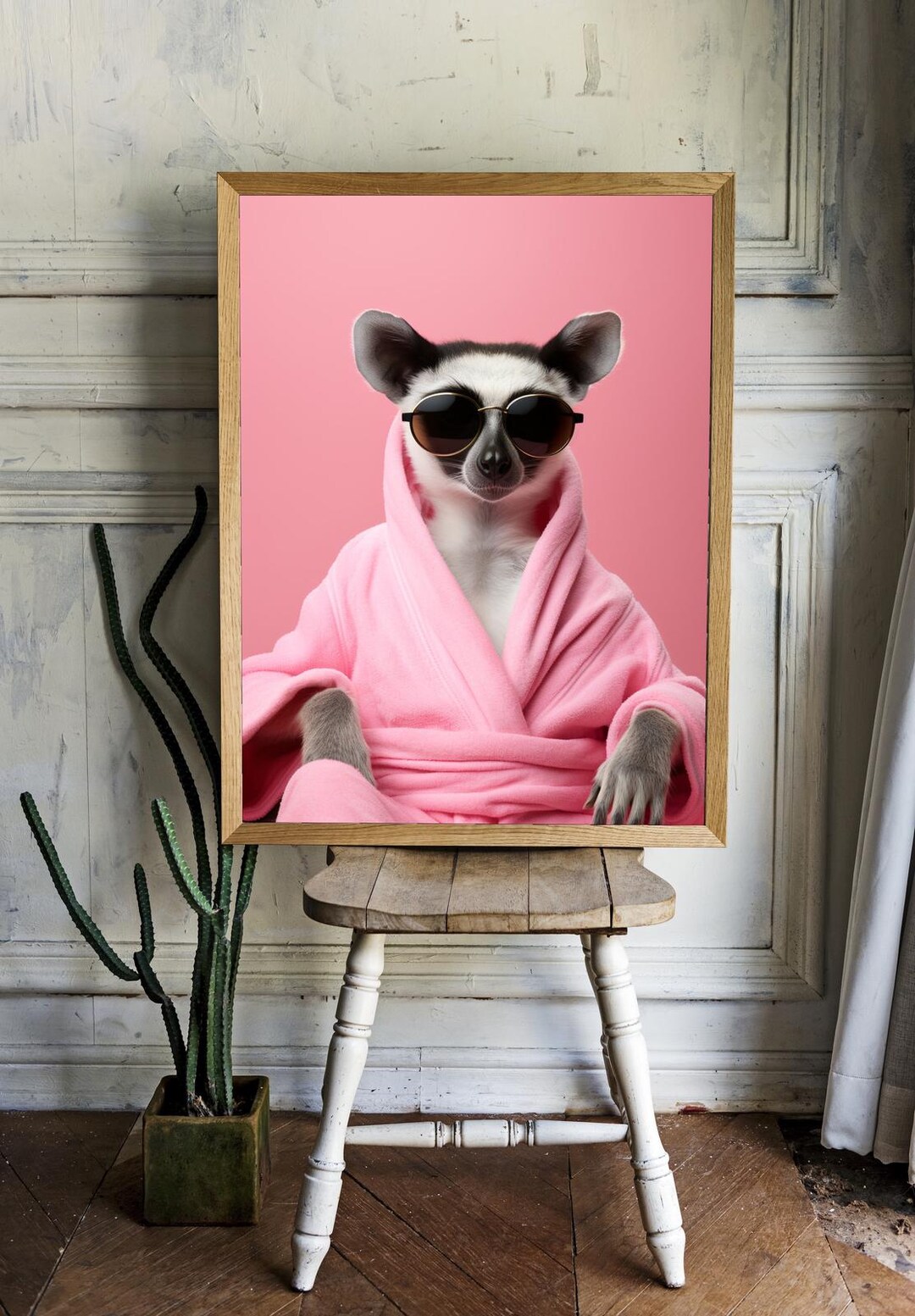 Lemur in the Spa Poster - Etsy