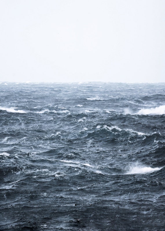 Stormy Atlantic Ocean by Anstey Poster | Etsy