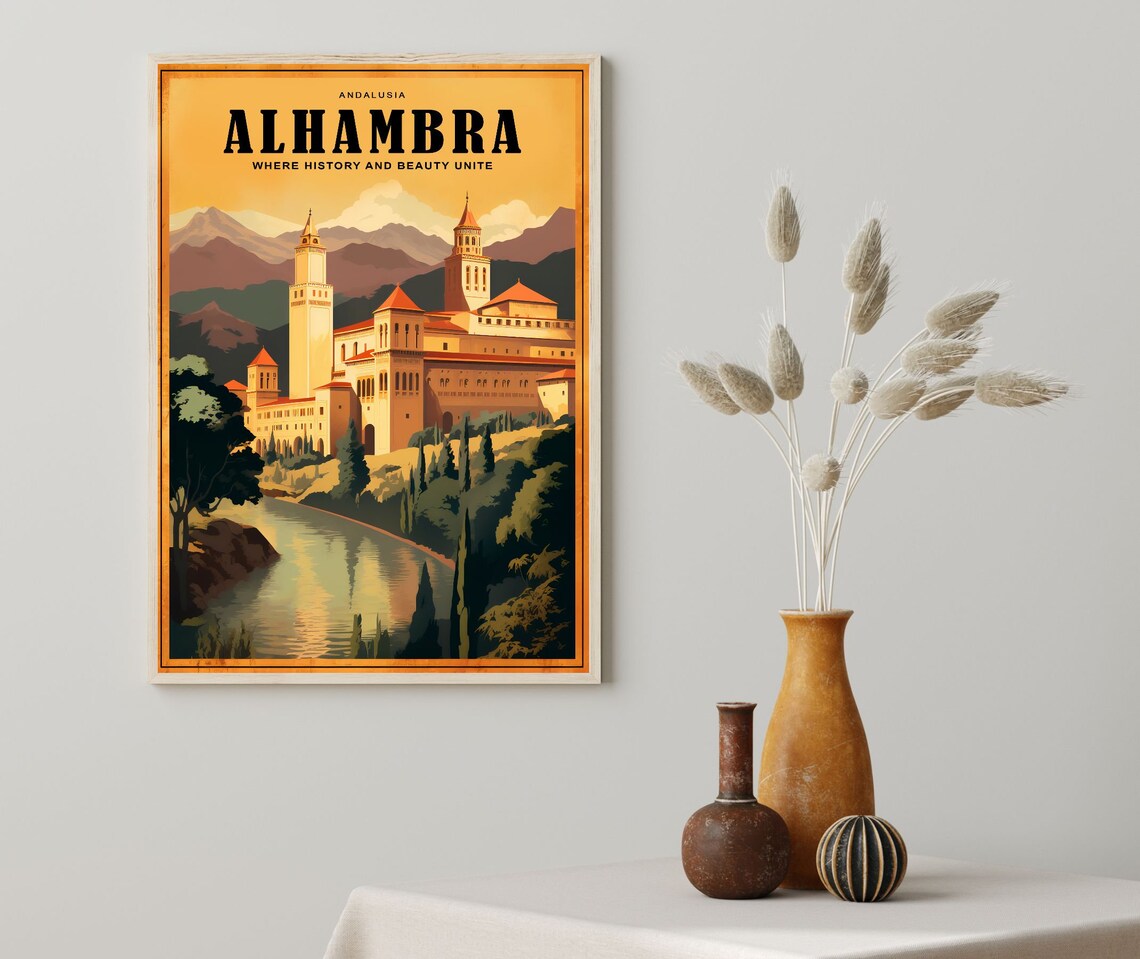 Spain, Alhambra | Poster | Wall Art | Home Decor | - Etsy