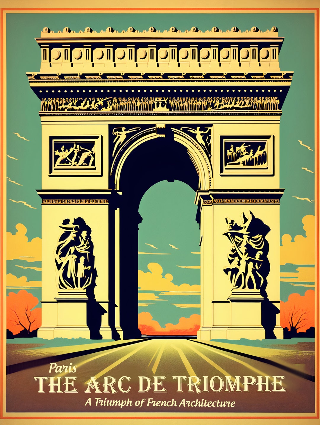 France, Arc De Triomphe | Poster | Wall Art | Home Decor | - Etsy