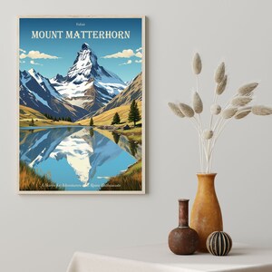 Switzerland, Mount Matterhorn | Poster | Wall Art | Home Decor | - Etsy