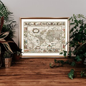 Old World Map | Poster | Wall Art | Home Decor | - Etsy