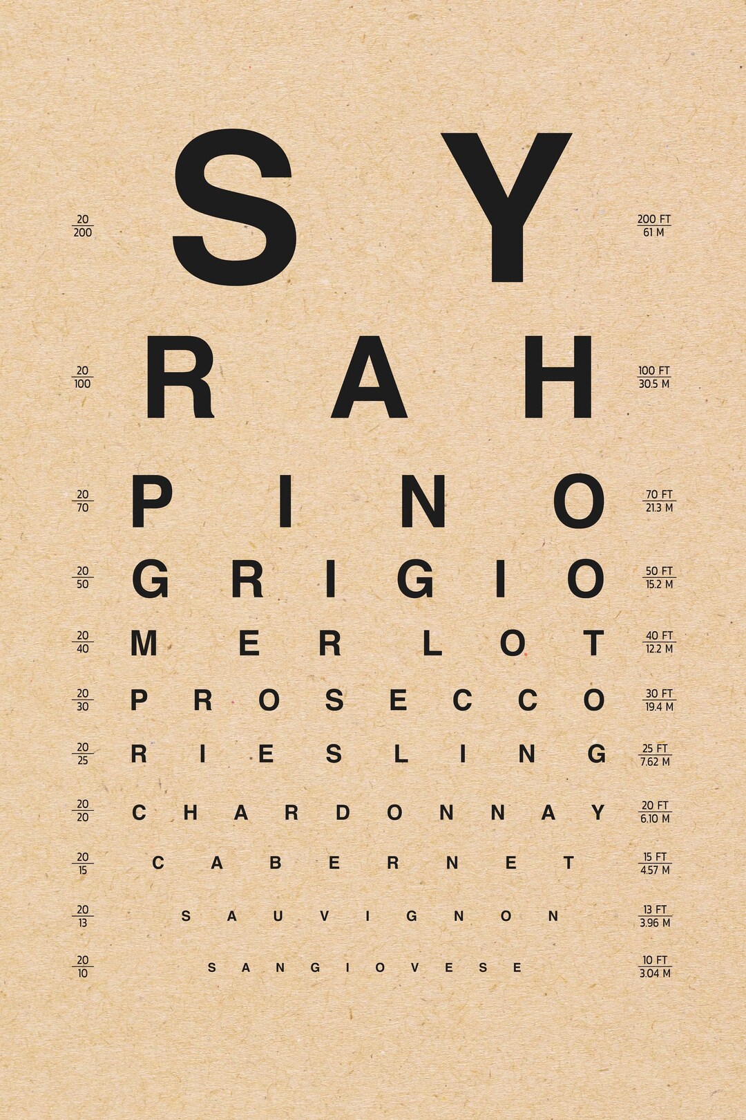 Vine Chart Desk | Poster | Wall Art | Home Decor | - Etsy