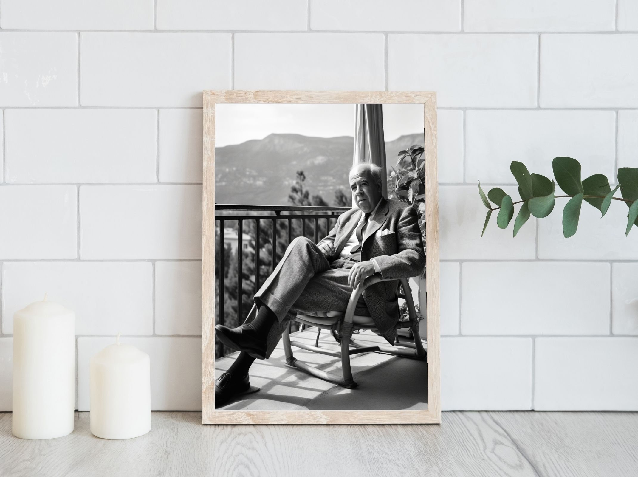 Niels Bohr on the Terrace | Poster | Wall Art | Home Decor | - Etsy