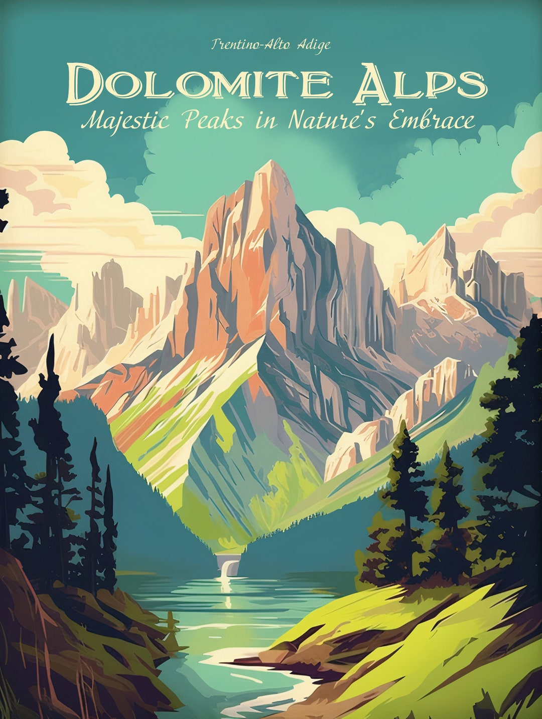 Italy, Dolomite Alps | Poster | Wall Art | Home Decor | - Etsy UK