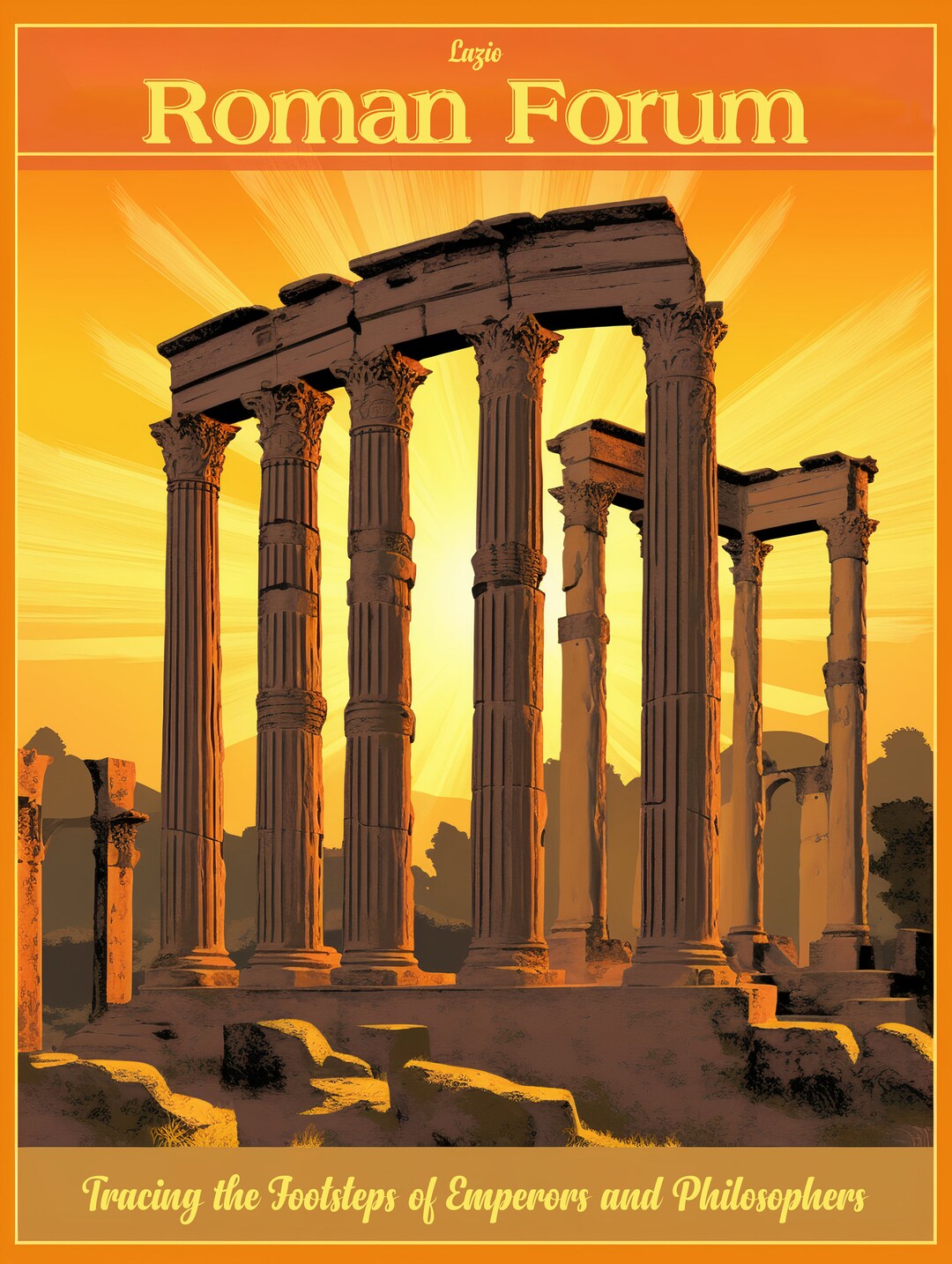 Italy, Roman Forum Poster Wall Art Home Decor - Etsy
