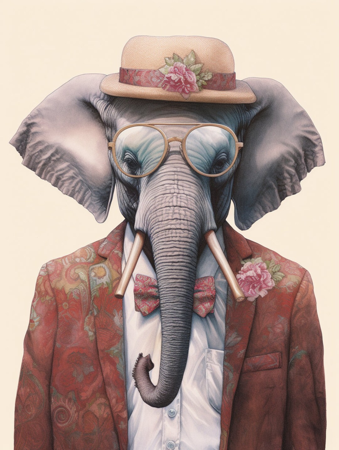 Elephant in Gucci Poster Wall Art Home Decor - Etsy