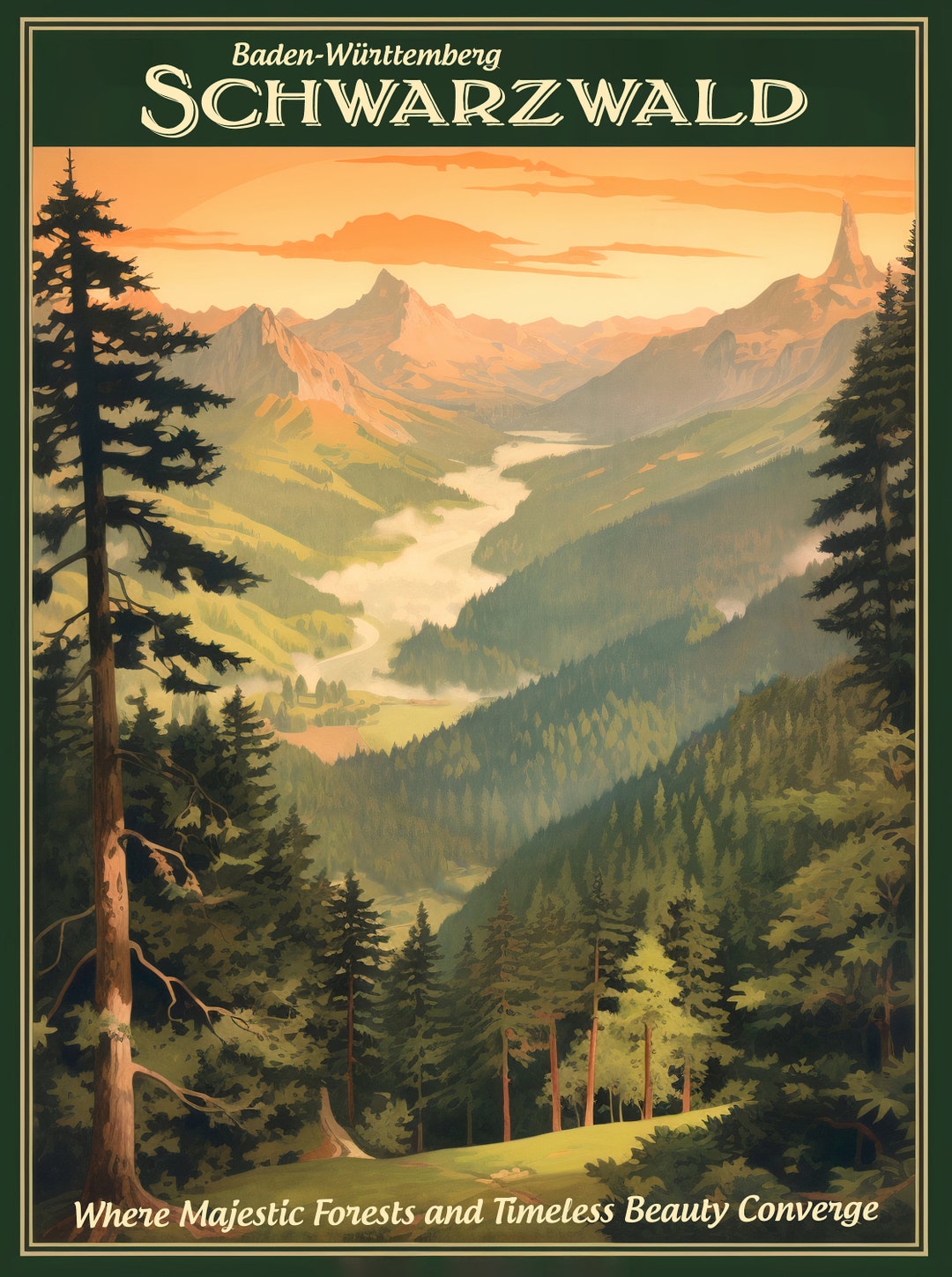 Deutschland, Schwarzwald | Poster | Wandkunst | Wohnkultur | - Etsy.de