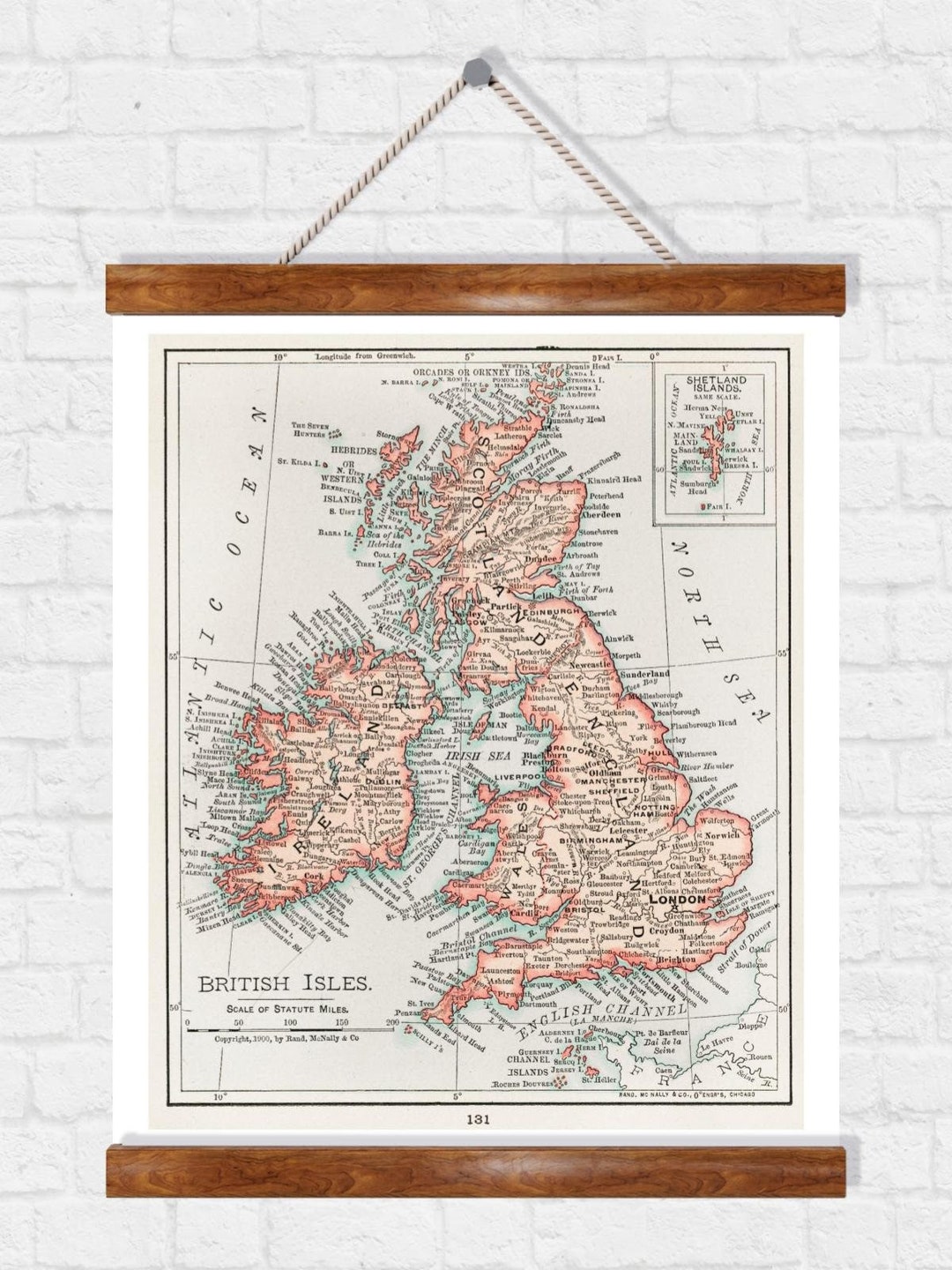 Vintage Map of Great Britain | Poster | Wall Art | Home Decor | - Etsy