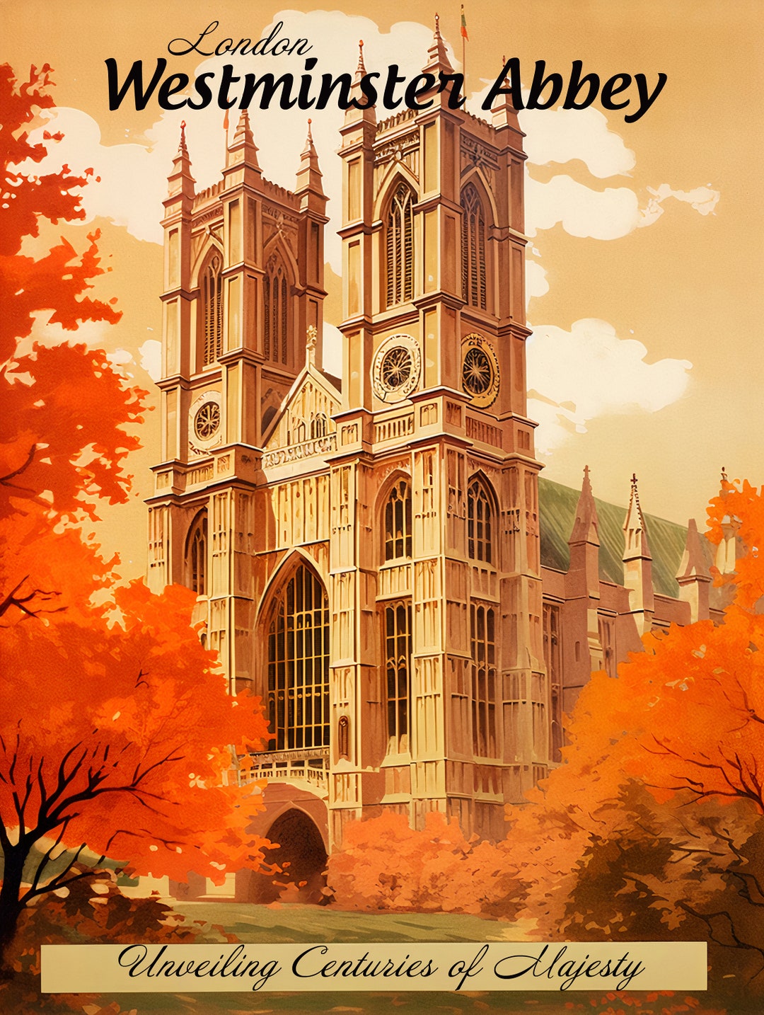 Great Britain, Westminster Abbey | Poster | Wall Art | Home Decor | - Etsy