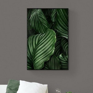 Large Green Tropical Leaves Poster - Etsy
