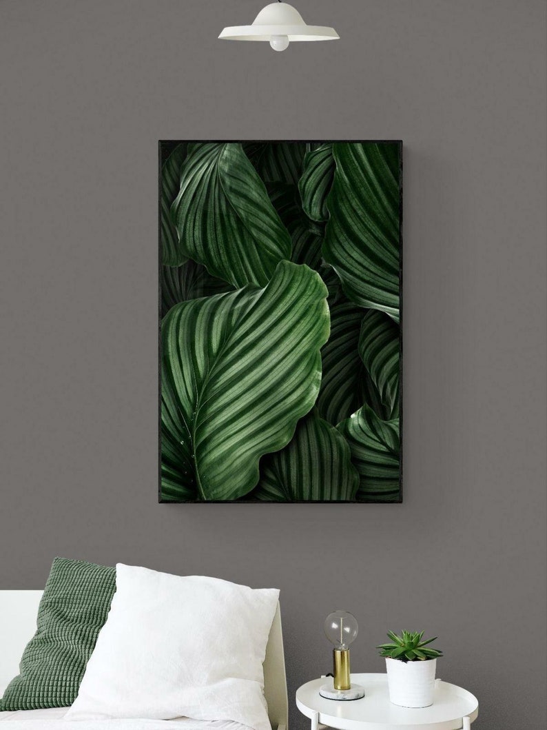 Large Green Tropical Leaves Poster - Etsy