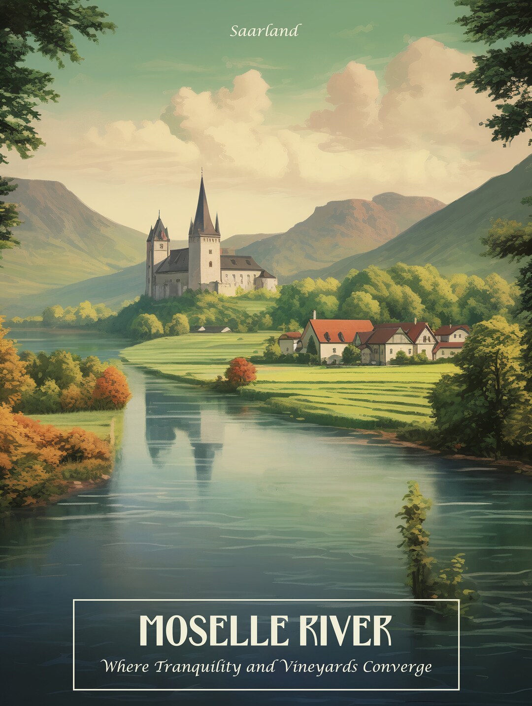 Deutschland, Mosel 2 | Poster | Wandkunst | Wohnkultur | - Etsy.de