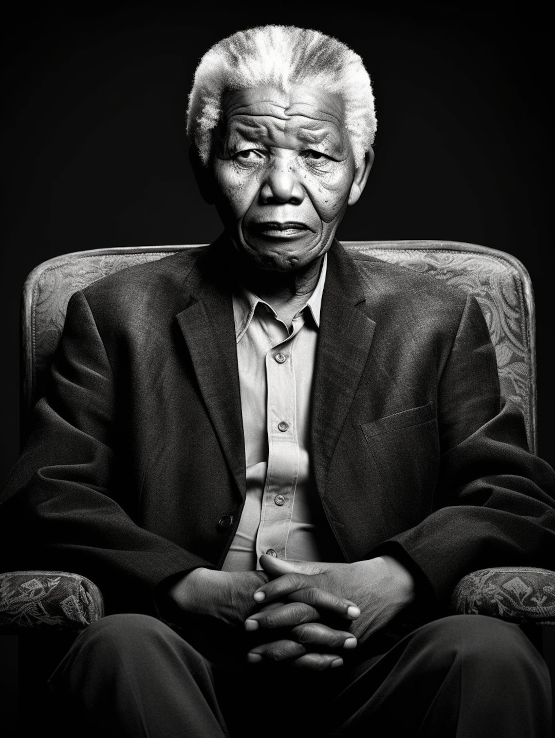 Nelson Mandela in the Chair Poster Wall Art Home Decor - Etsy