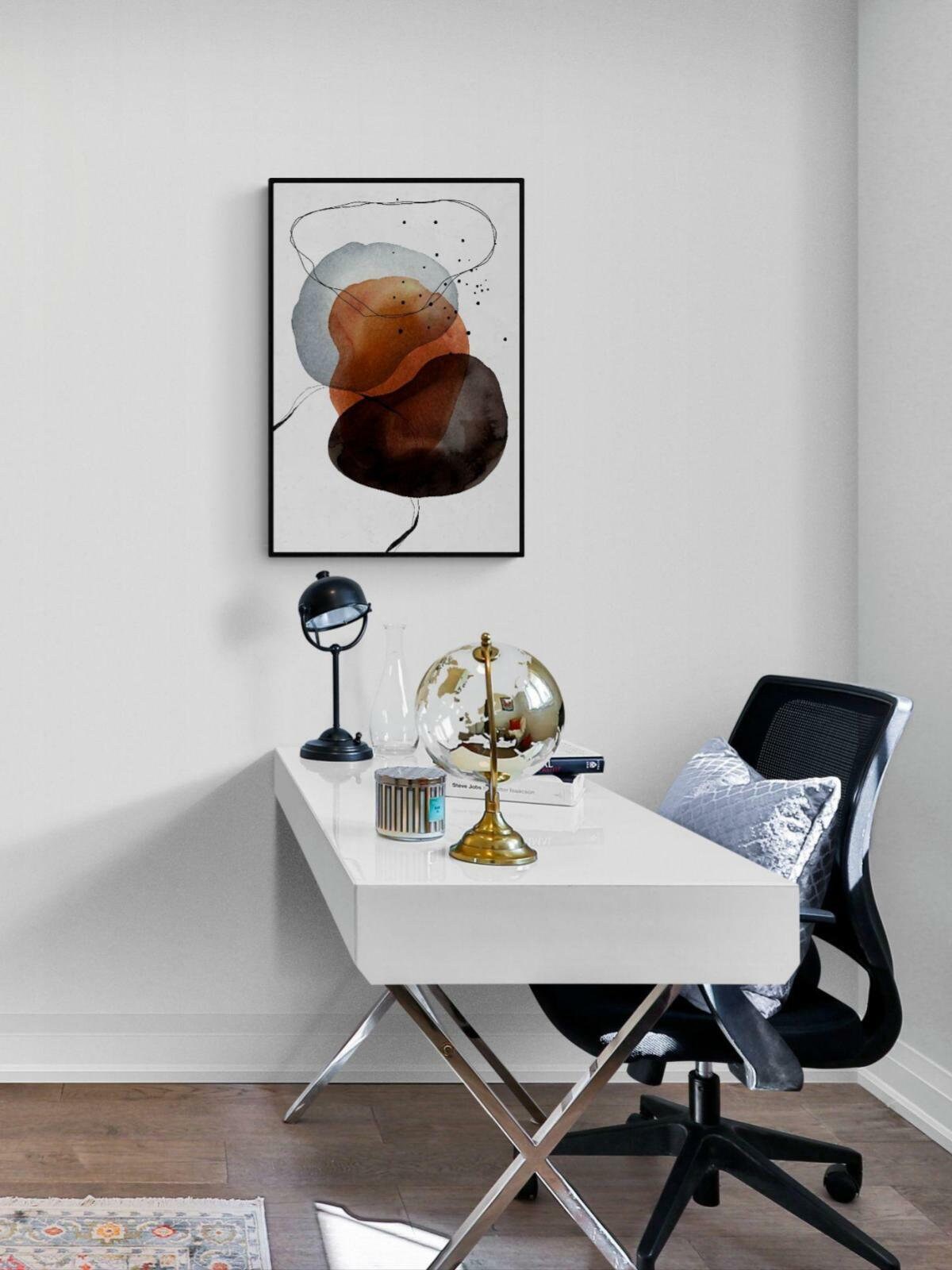 Watercolor Shapes and Lines Poster - Etsy UK
