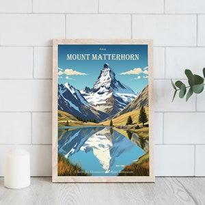 Switzerland, Mount Matterhorn | Poster | Wall Art | Home Decor | - Etsy