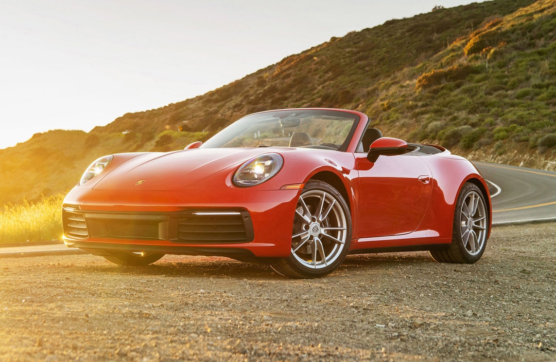 Red Porsche 911 Cabriolet Poster - Etsy