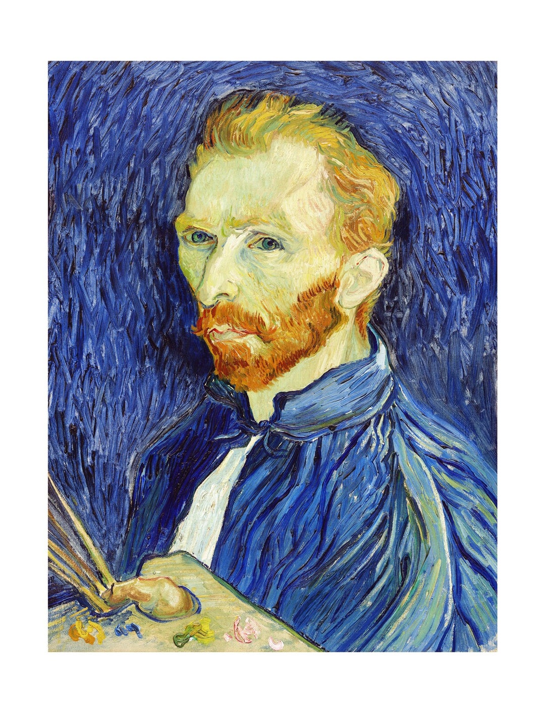 Self-portrait by Van Gogh | Poster | Wall Art | Home Decor | - Etsy