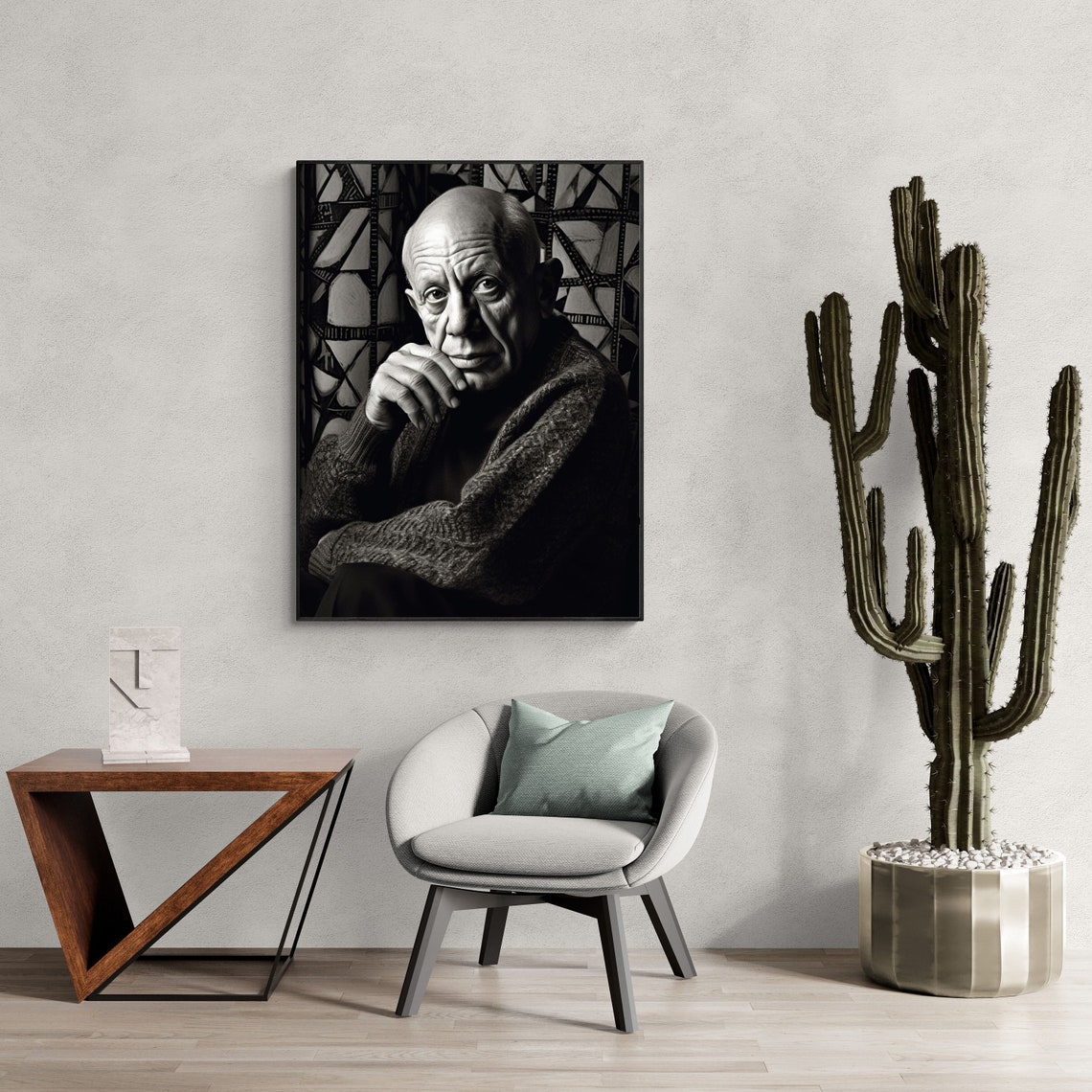 Pablo Picasso Thoughtful Look | Poster | Wall Art | Home Decor | - Etsy