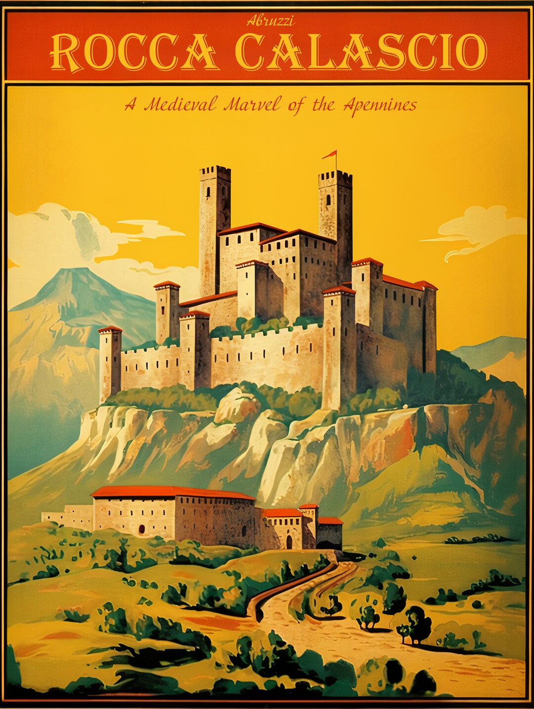 Italy, Rocca Calascio Poster Wall Art Home Decor - Etsy