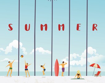 Summer Fun Poster - Etsy UK