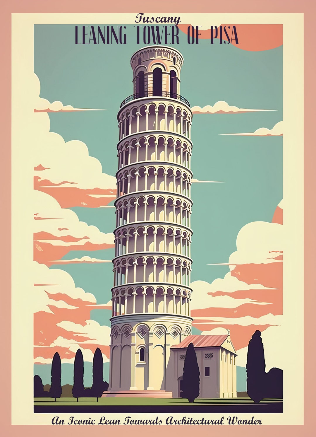 Italy, the Leaning Tower of Pisa Poster Wall Art Home Decor - Etsy UK