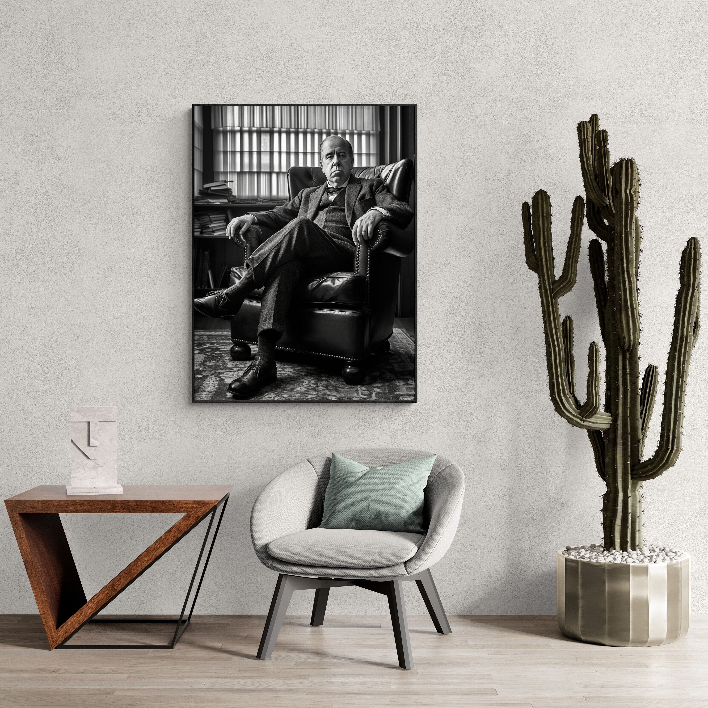 Niels Bohr in the Chair | Poster | Wall Art | Home Decor | - Etsy