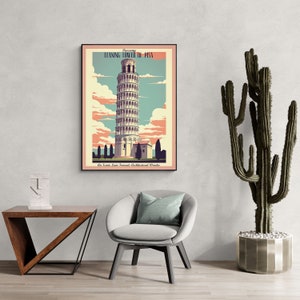 Italy, the Leaning Tower of Pisa Poster Wall Art Home Decor - Etsy UK