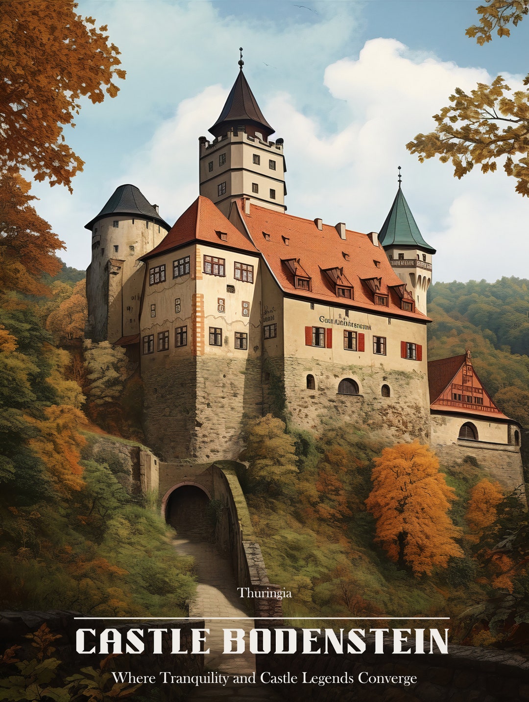 Germany, Castle Bodenstein | Poster | Wall Art | Home Decor | - Etsy