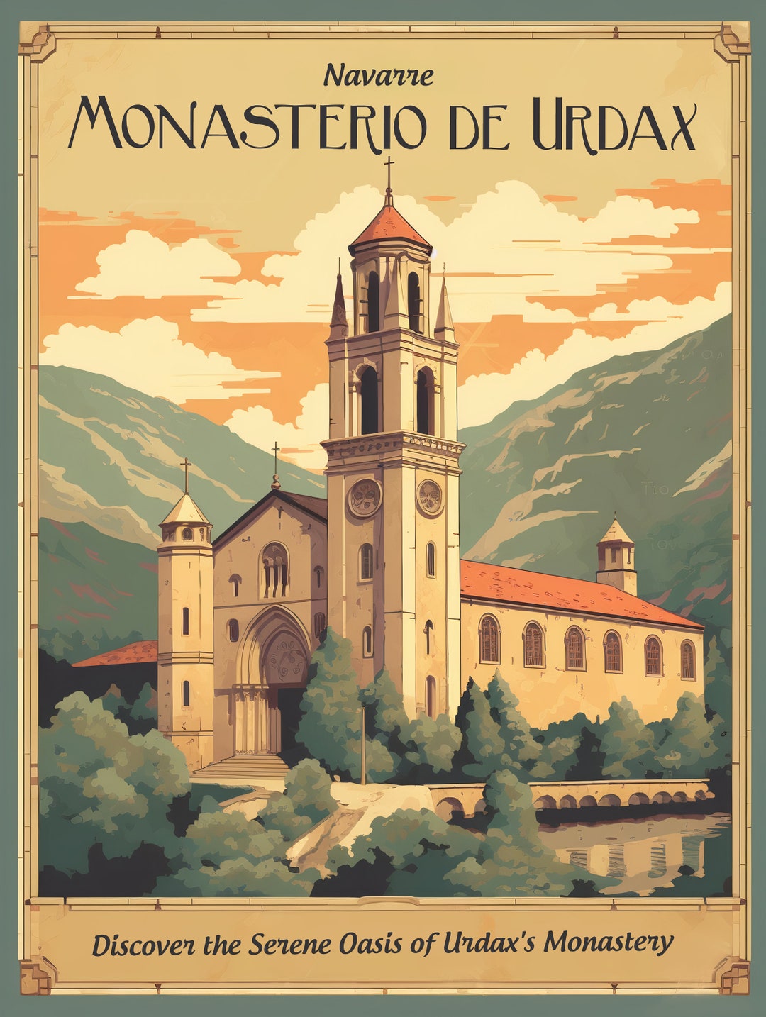Spain, Monasterio De Urdax | Poster | Wall Art | Home Decor | - Etsy