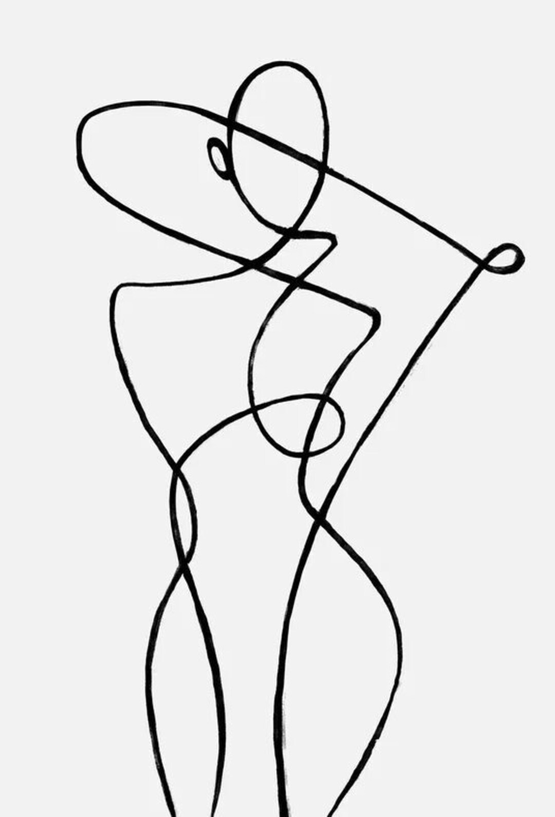 Silhouette of a Female Figure Poster Wall Art Home Decor - Etsy