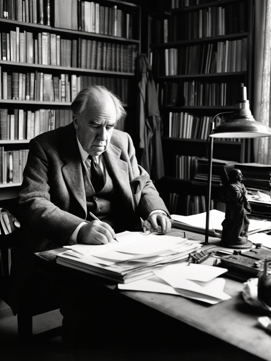 Niels Bohr in the Office | Poster | Wall Art | Home Decor | - Etsy