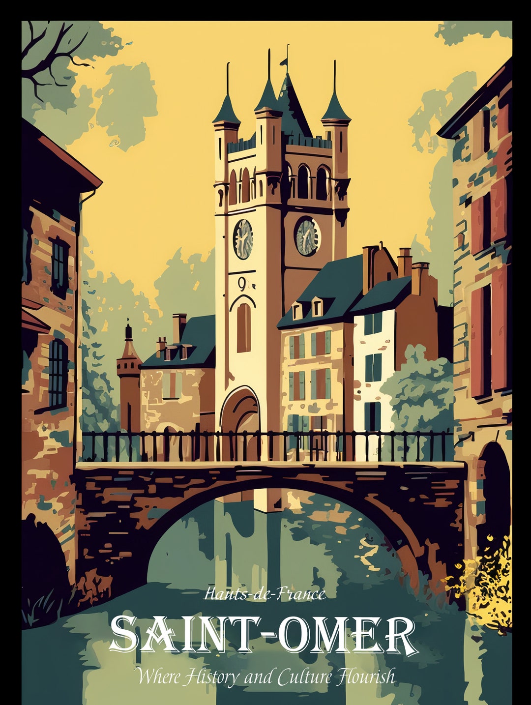 France, Saint Omer Poster Wall Art Home Decor - Etsy