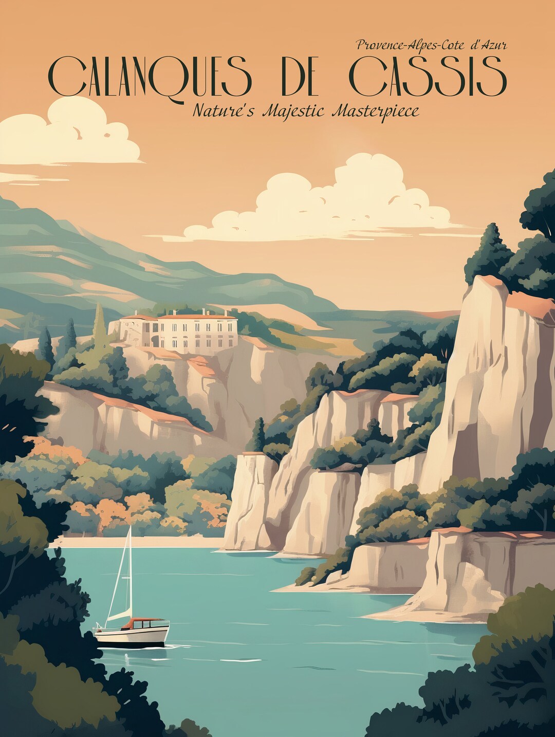 France, Calanques De Cassis 3 | Poster | Wall Art | Home Decor | - Etsy UK