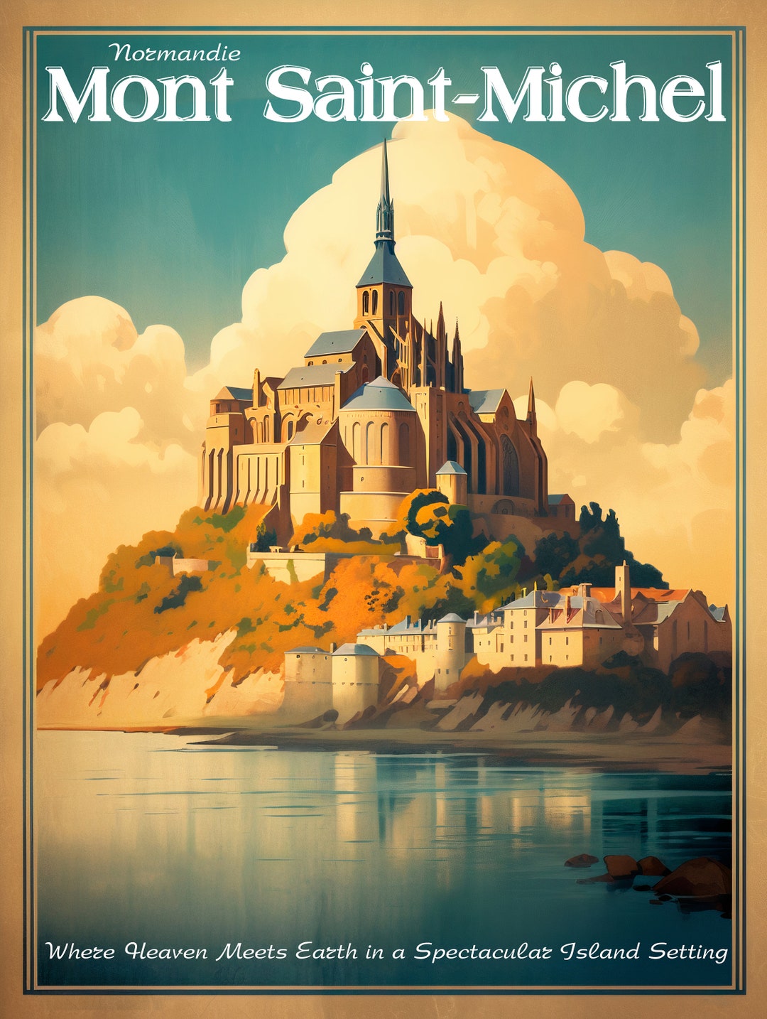 France, Mont Saint Michel | Poster | Wall Art | Home Decor | - Etsy