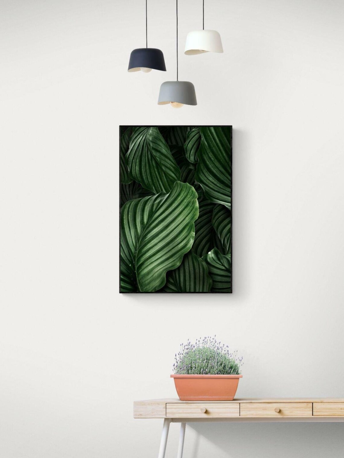 Large Green Tropical Leaves Poster - Etsy