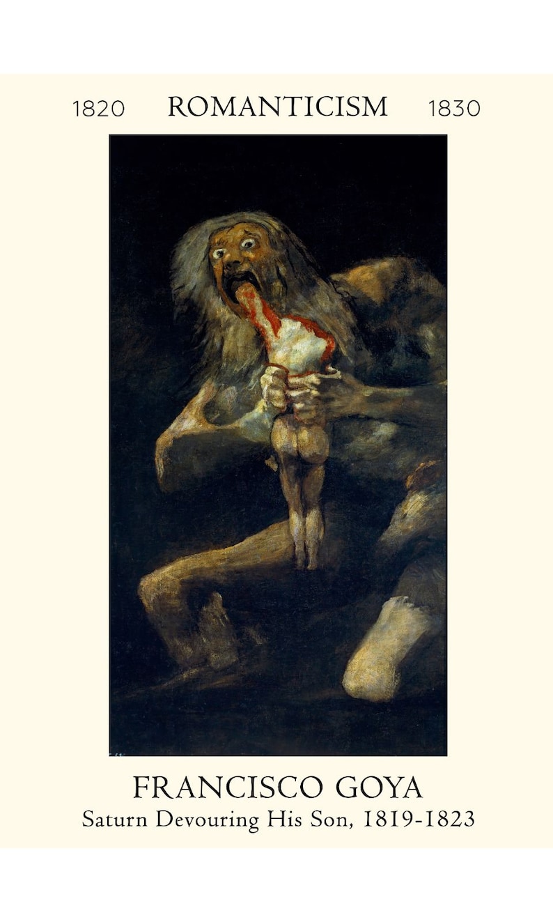 Saturn Devouring His Son by Goya Poster - Etsy