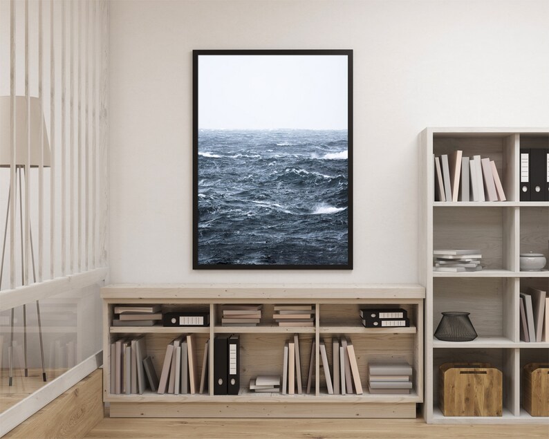 Stormy Atlantic Ocean by Anstey Poster | Etsy