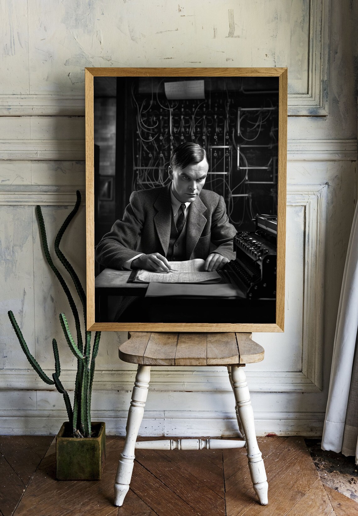 Alan Turing is Busy With Work | Poster | Wall Art | Home Decor | - Etsy