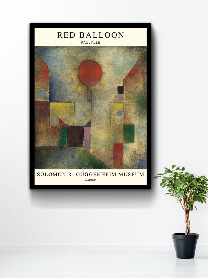 Red Balloon by Klee | Poster | Wall Art | Home Decor | - Etsy
